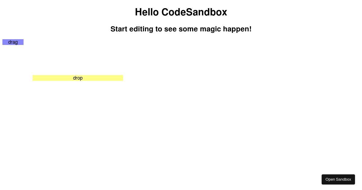 drag-and-drop - Codesandbox