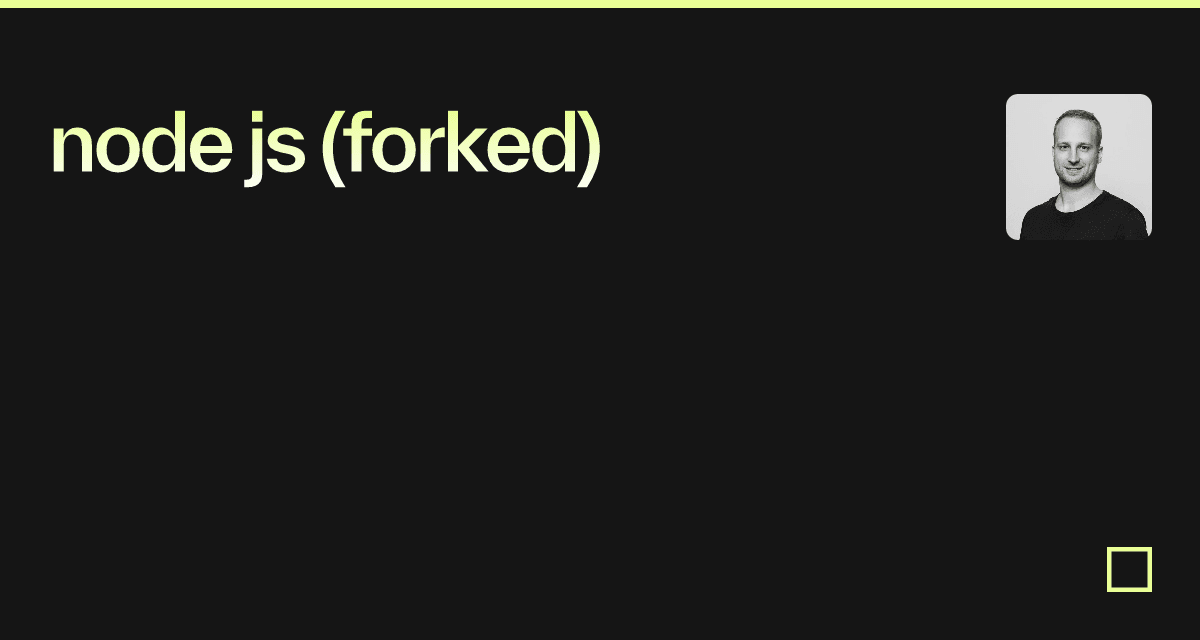 node js (forked) - Codesandbox