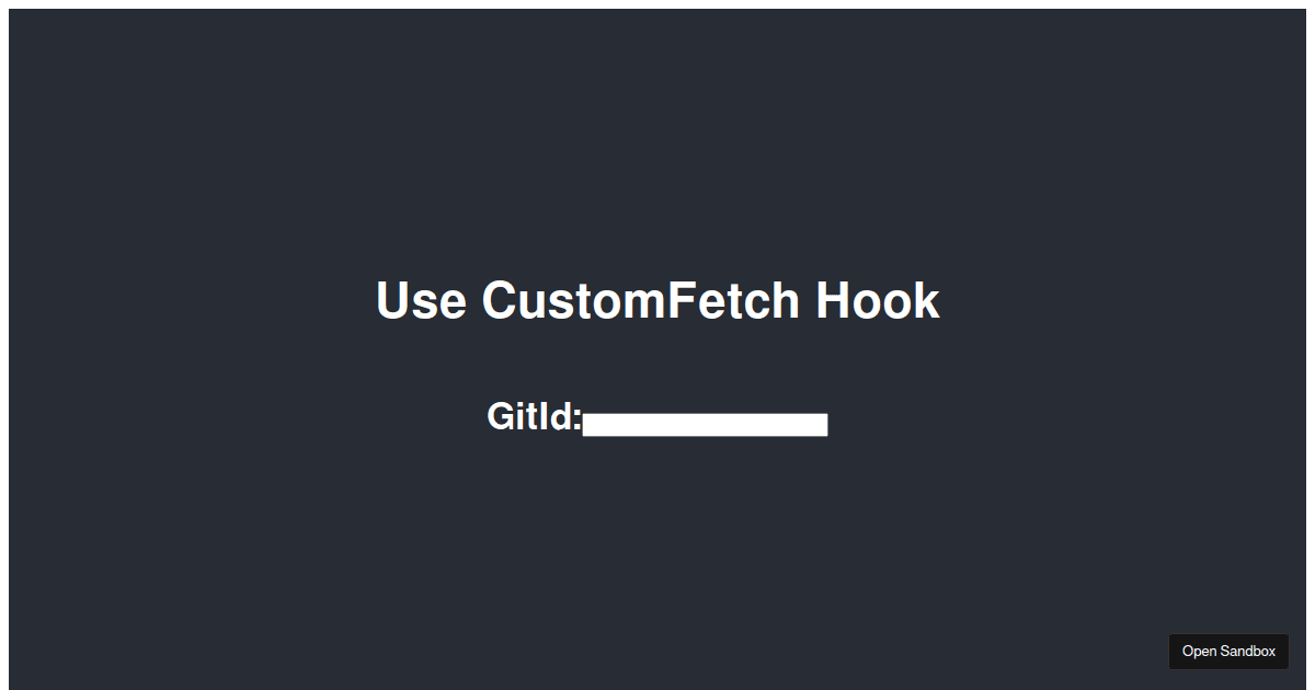 useCustomFetch-Hook - Codesandbox