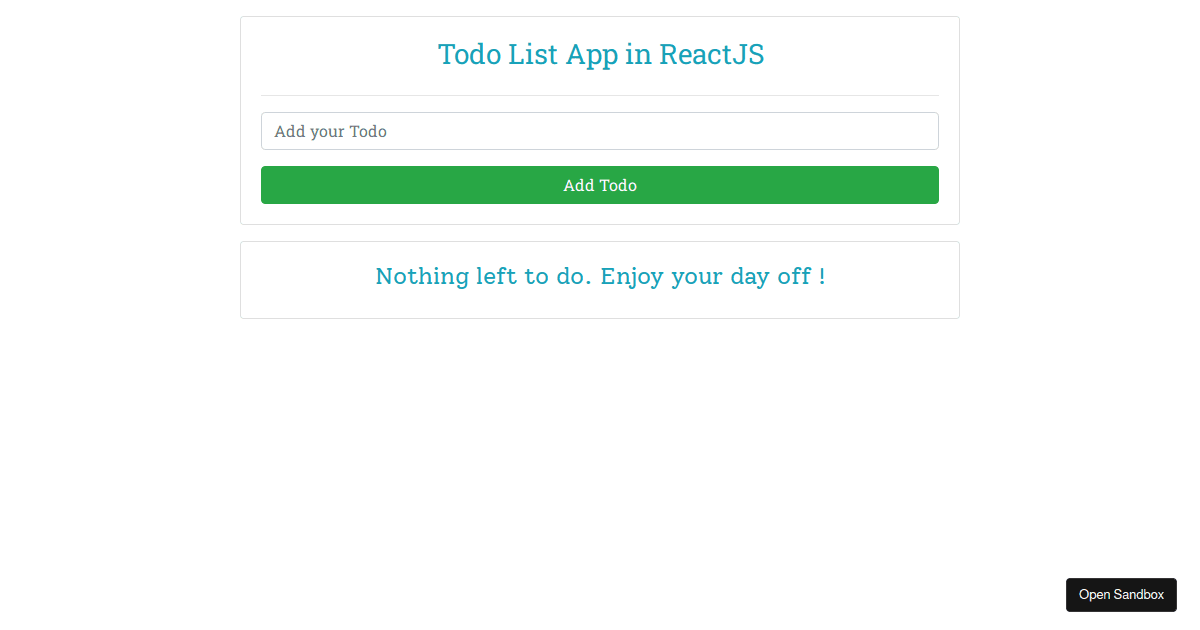 Todo App - Codesandbox