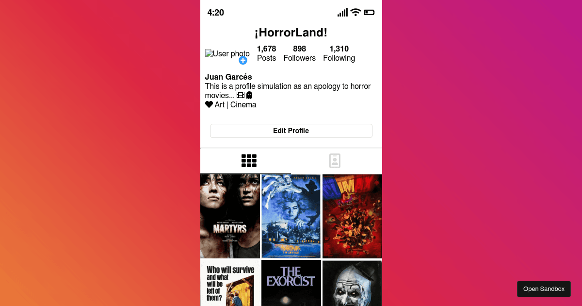 fake-instagram - Codesandbox