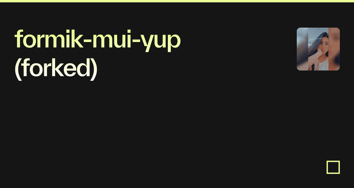 formik-mui-yup (forked) - Codesandbox