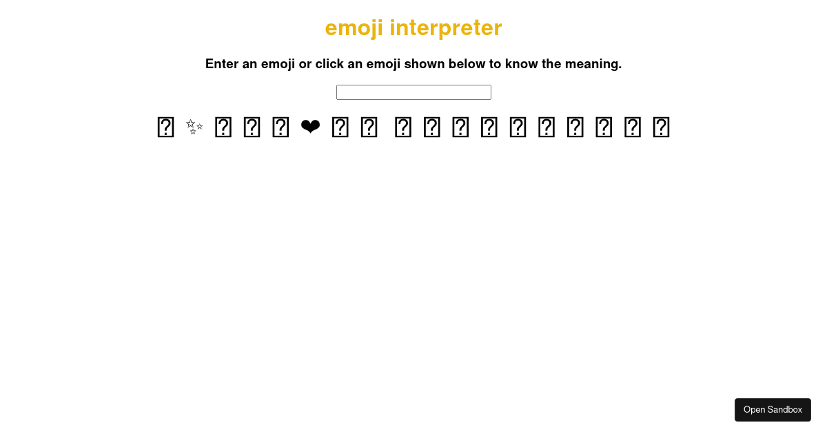 emoji-interpreter - Codesandbox