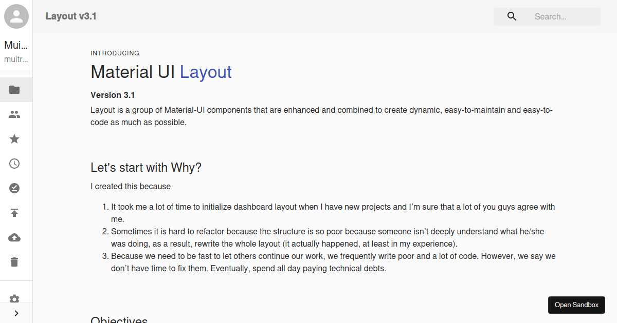 Mui Layout - v4 - Codesandbox