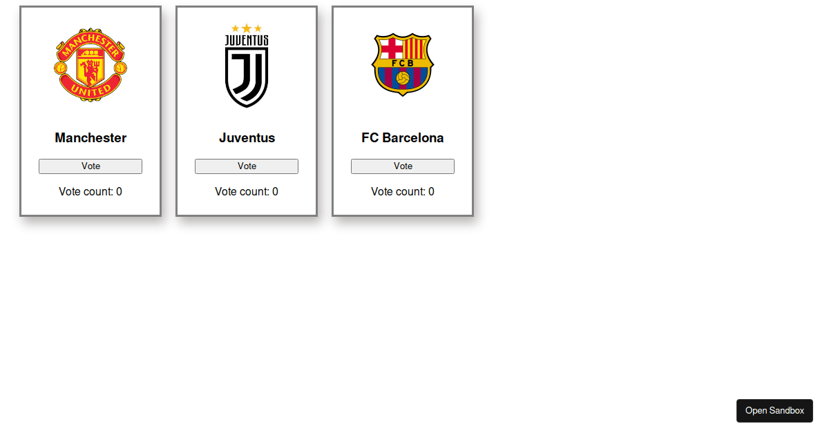 voting system - Codesandbox