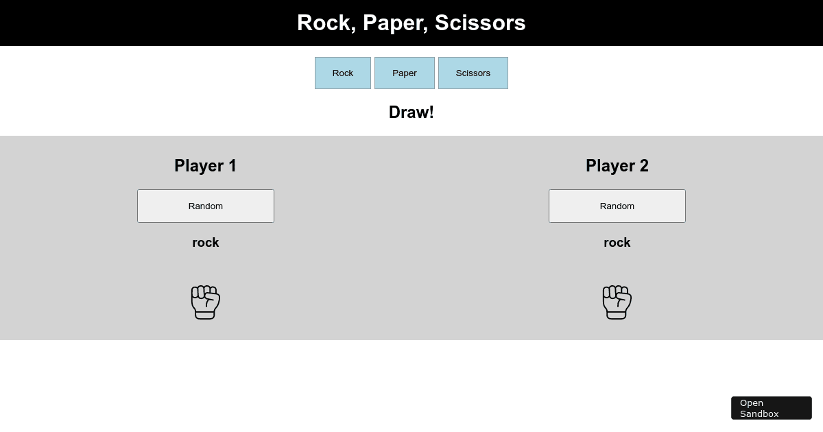 06 Rock Paper Scissors (Solved) - Codesandbox