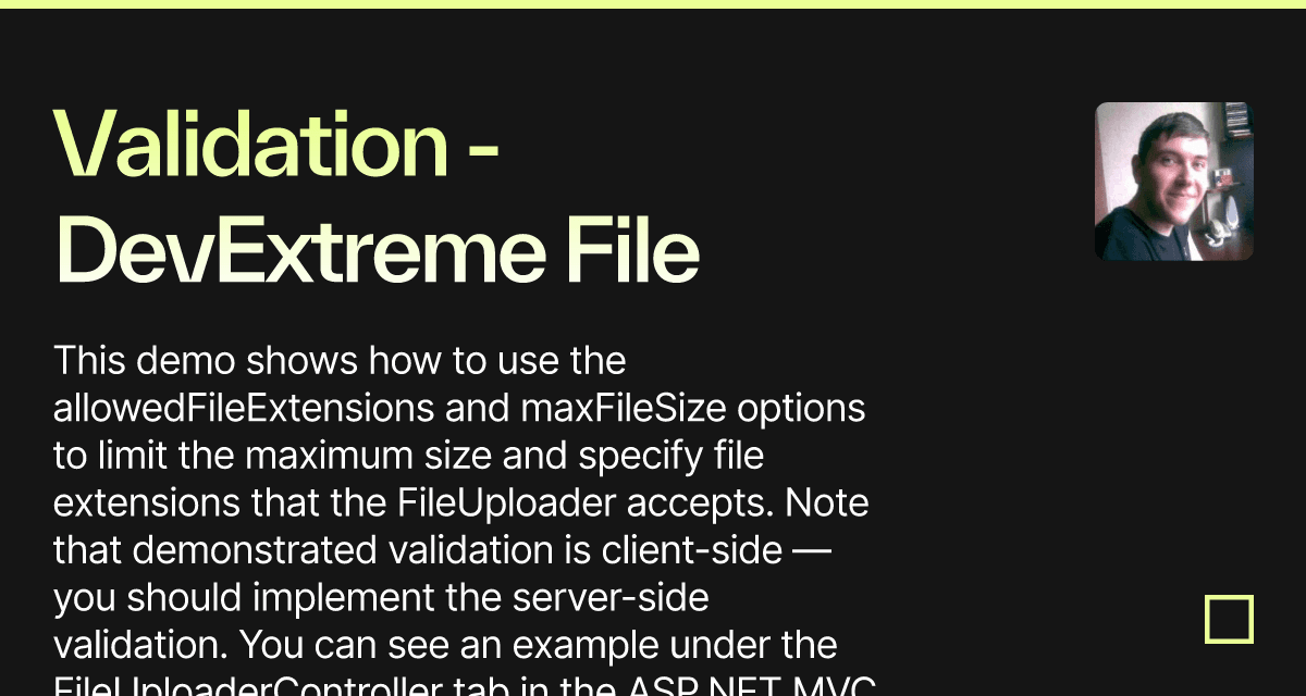 Validation - DevExtreme File Uploader - Codesandbox Validation - DevExtreme File Uploader - Codesandbox