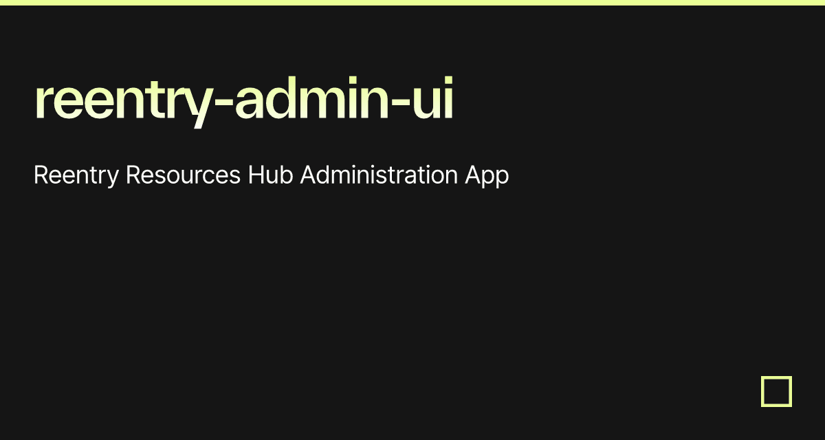 reentry-admin-ui - Codesandbox
