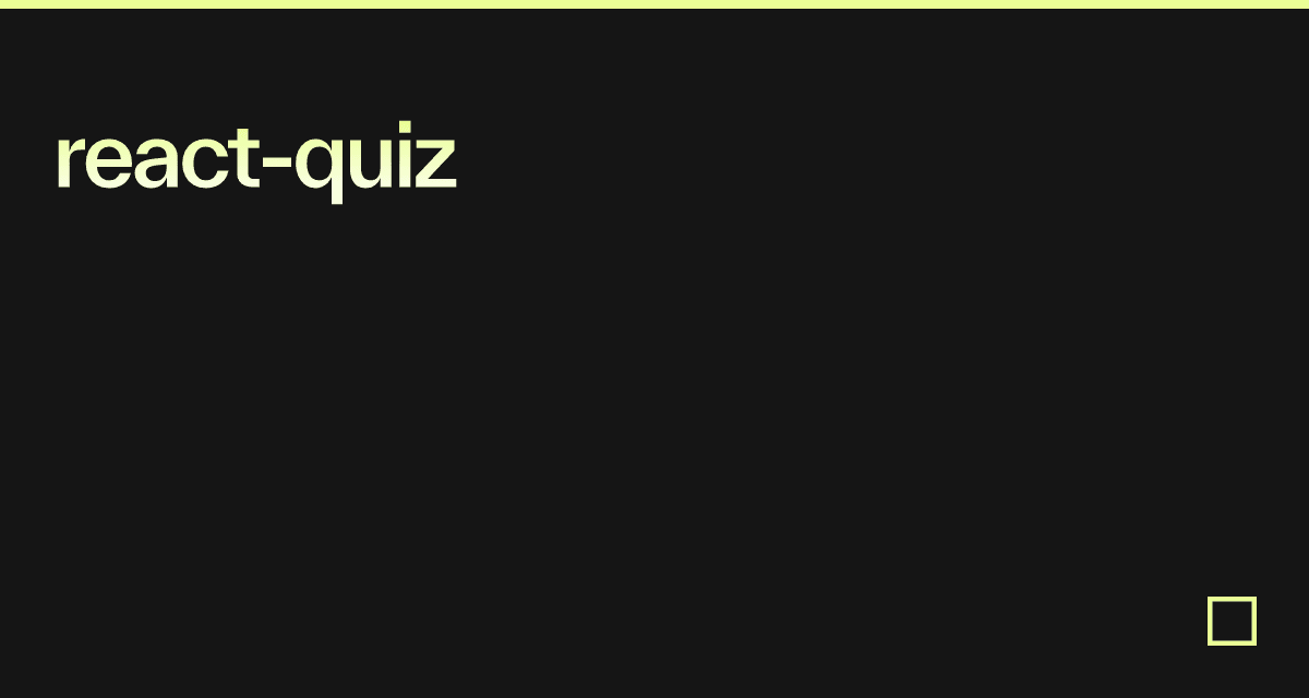 react-quiz - Codesandbox
