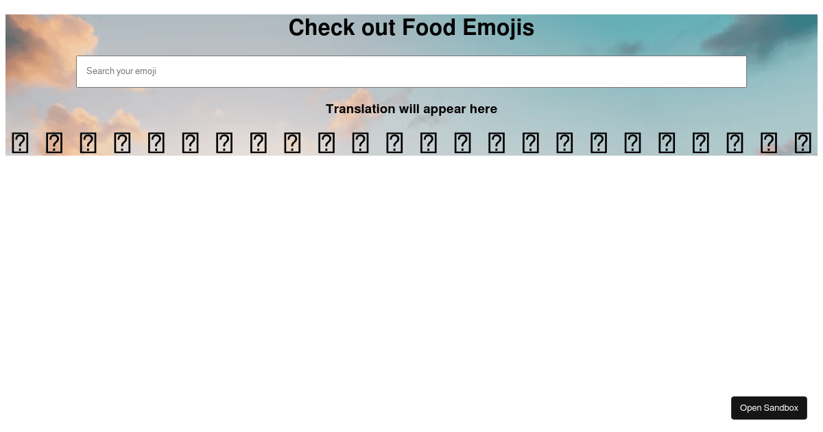 Emoji Interpreter Codesandbox