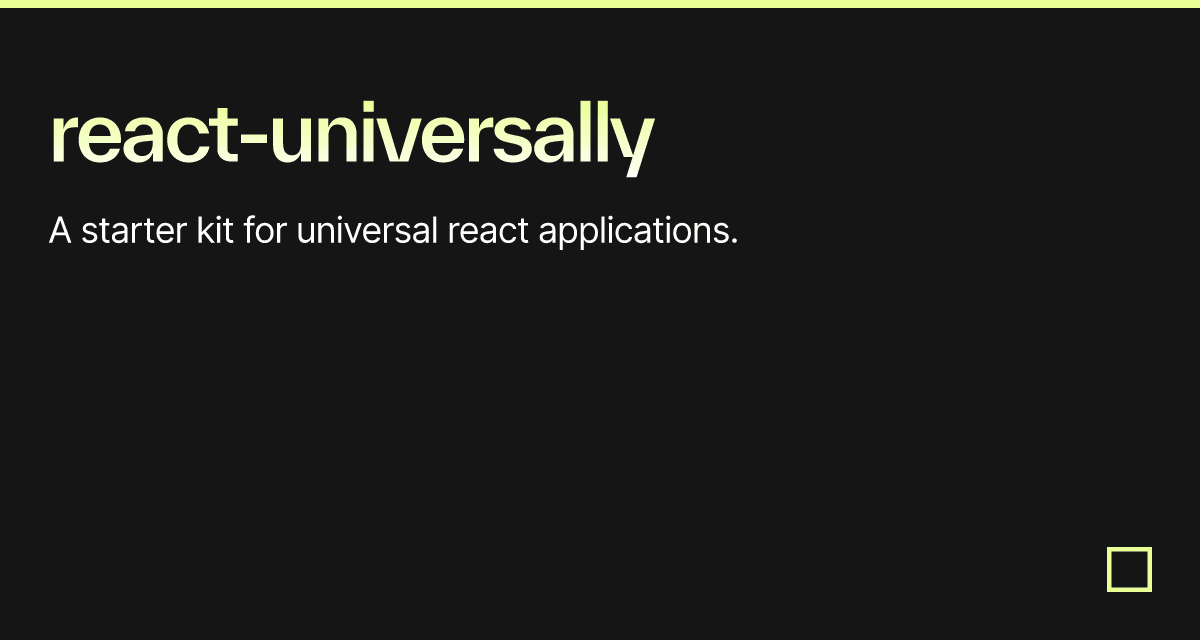 react-universally - Codesandbox