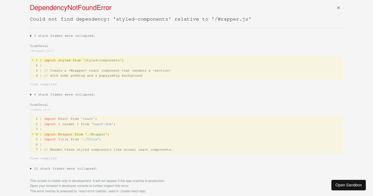 Styled Components - Codesandbox