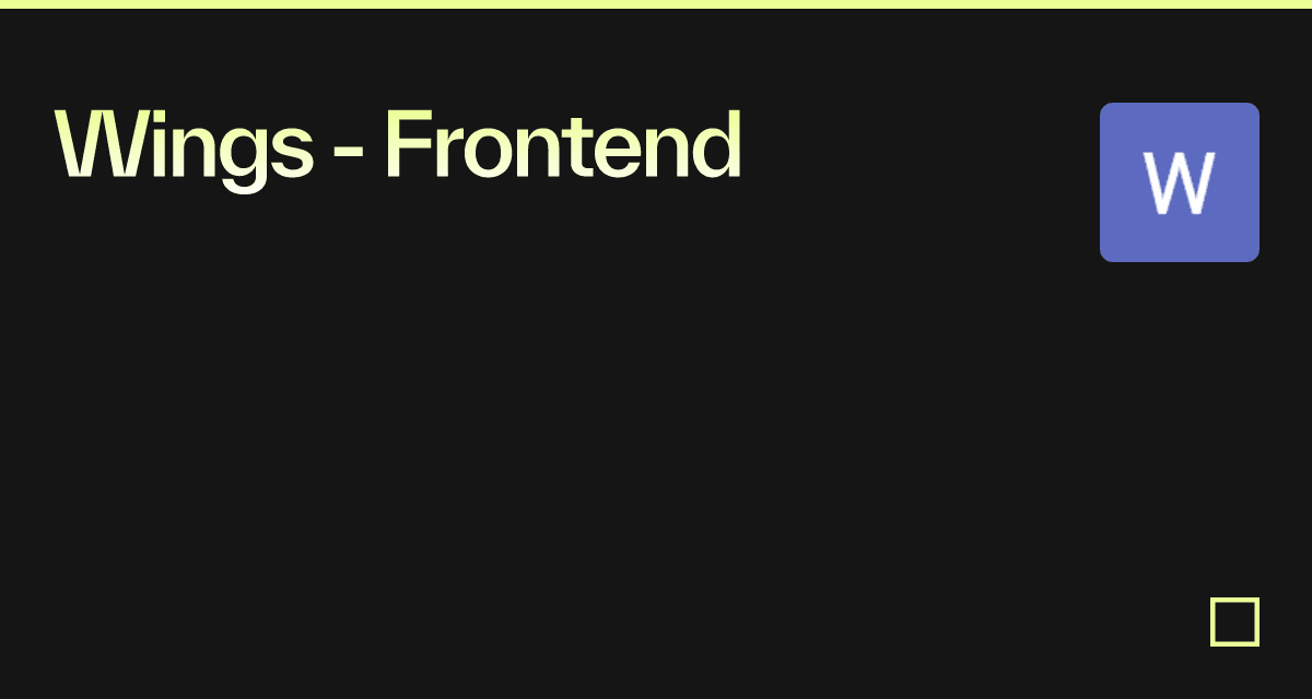 Wings - Frontend - Codesandbox