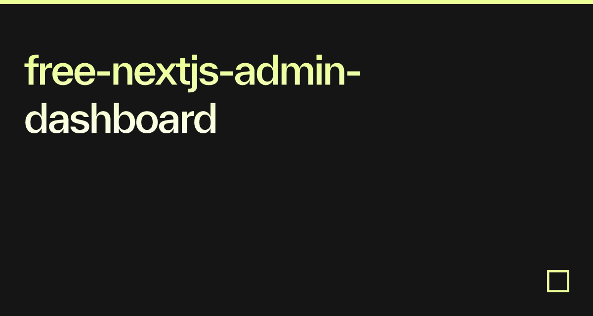free-nextjs-admin-dashboard - Codesandbox