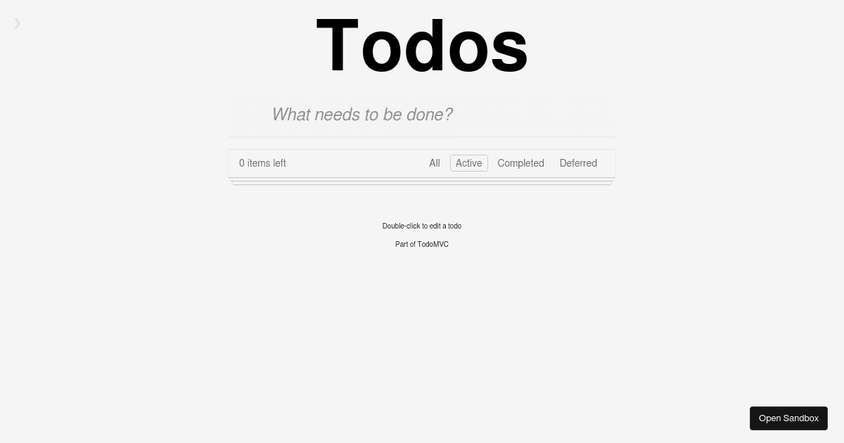 react-todo-mvc (forked) - Codesandbox