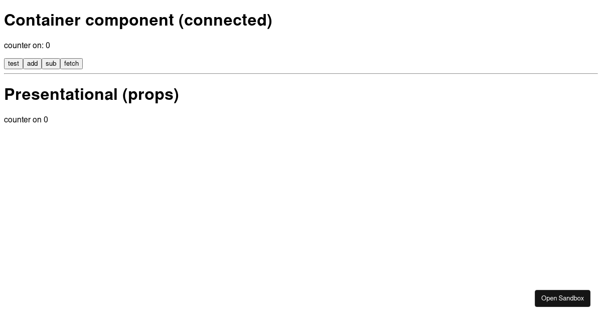 React + Redux + Thunks - Codesandbox