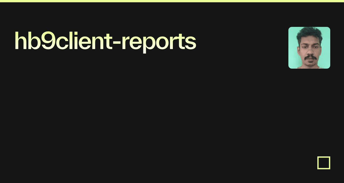 hb9client-reports - Codesandbox