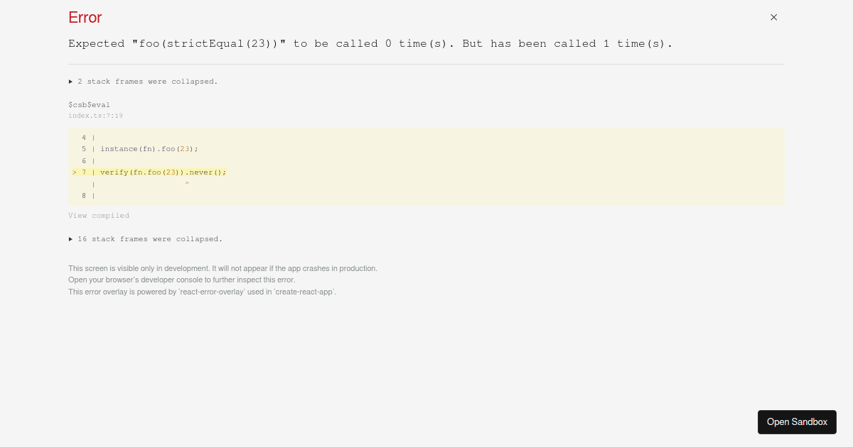 Ts Mockito Playground Codesandbox