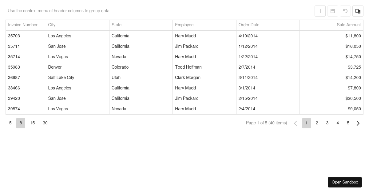 Grid Adaptability Overview Devextreme Data Grid Codesandbox
