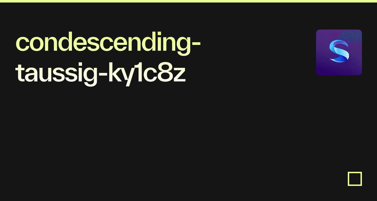 condescending-taussig-ky1c8z - Codesandbox