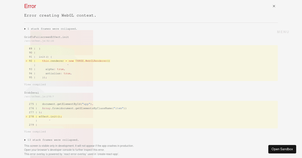 Threejs Grid To Fullscreen Demo 3 Forked Codesandbox