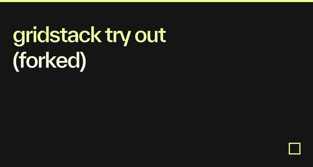 gridstack try out (forked) - Codesandbox