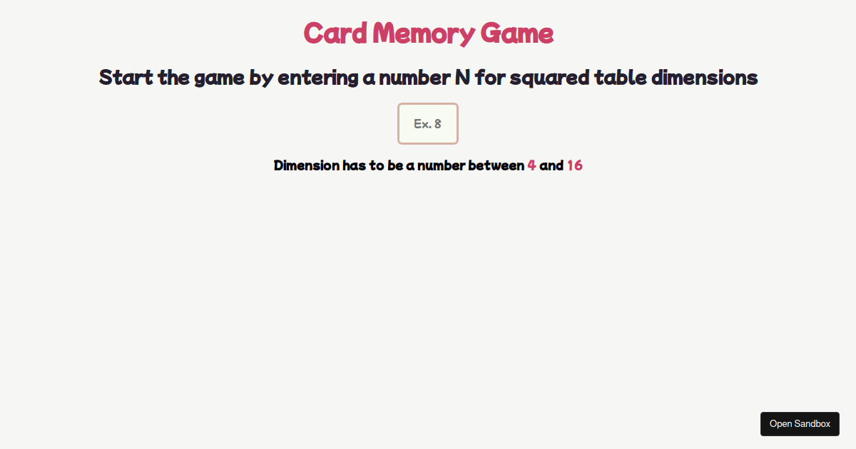 card-memory-game - Codesandbox