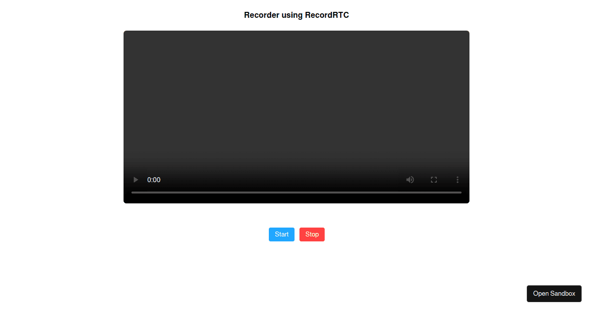 recordRtc - Codesandbox
