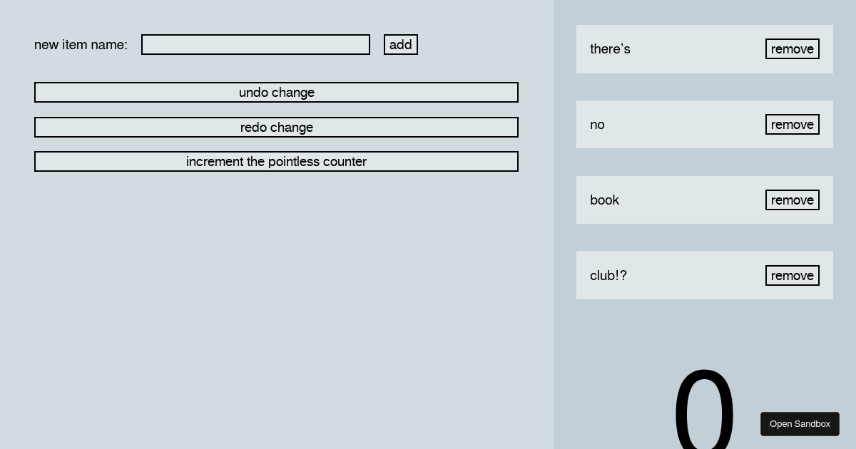 zustand / zundo - Codesandbox
