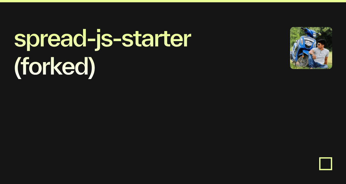 spread-js-starter (forked) - Codesandbox