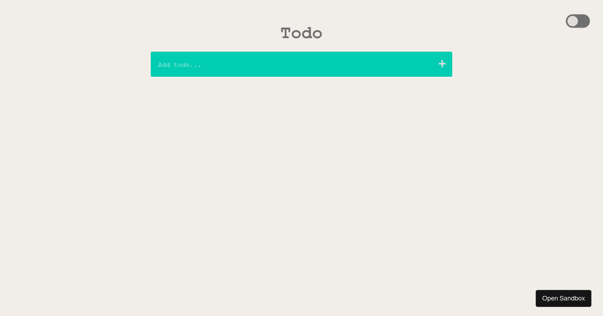 todo - Codesandbox