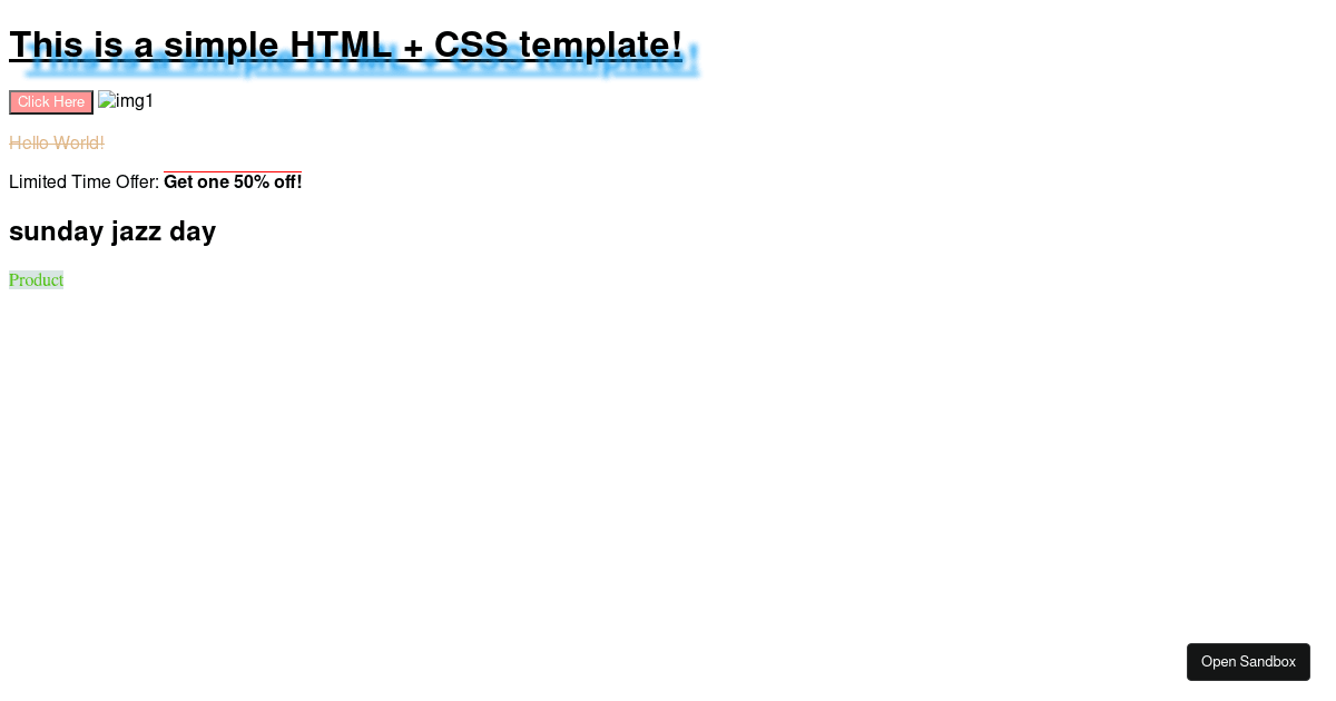 Styling Elements - Codesandbox