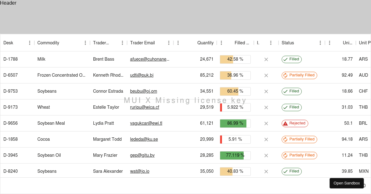 mui-grid-pro (forked) - Codesandbox