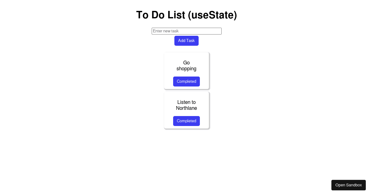 01_useState ToDo - Codesandbox