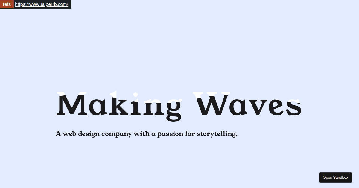 Text Wave Effect - Codesandbox