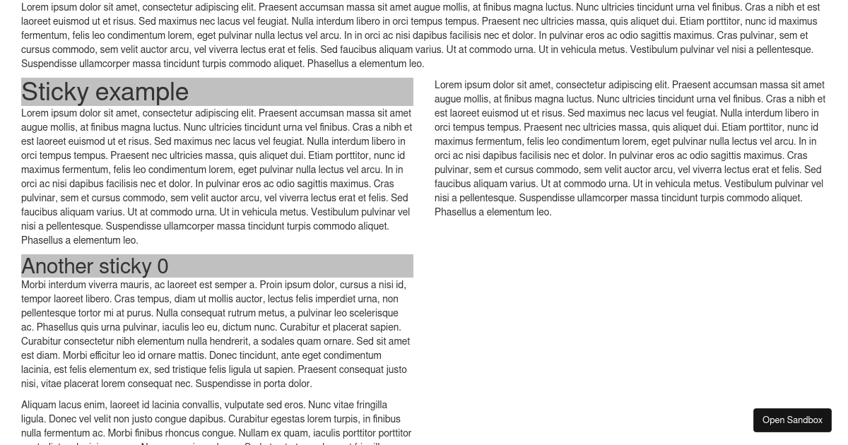 react-sticky-component - Codesandbox