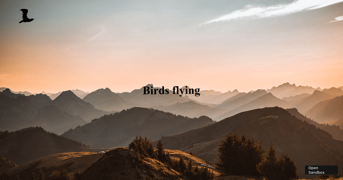 css-birds-flying - Codesandbox