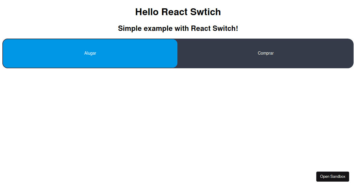 React Switch Example (forked) - Codesandbox