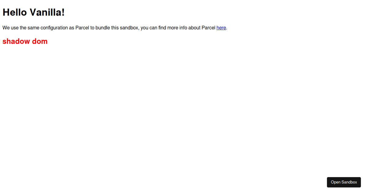 shadow dom example1 - Codesandbox