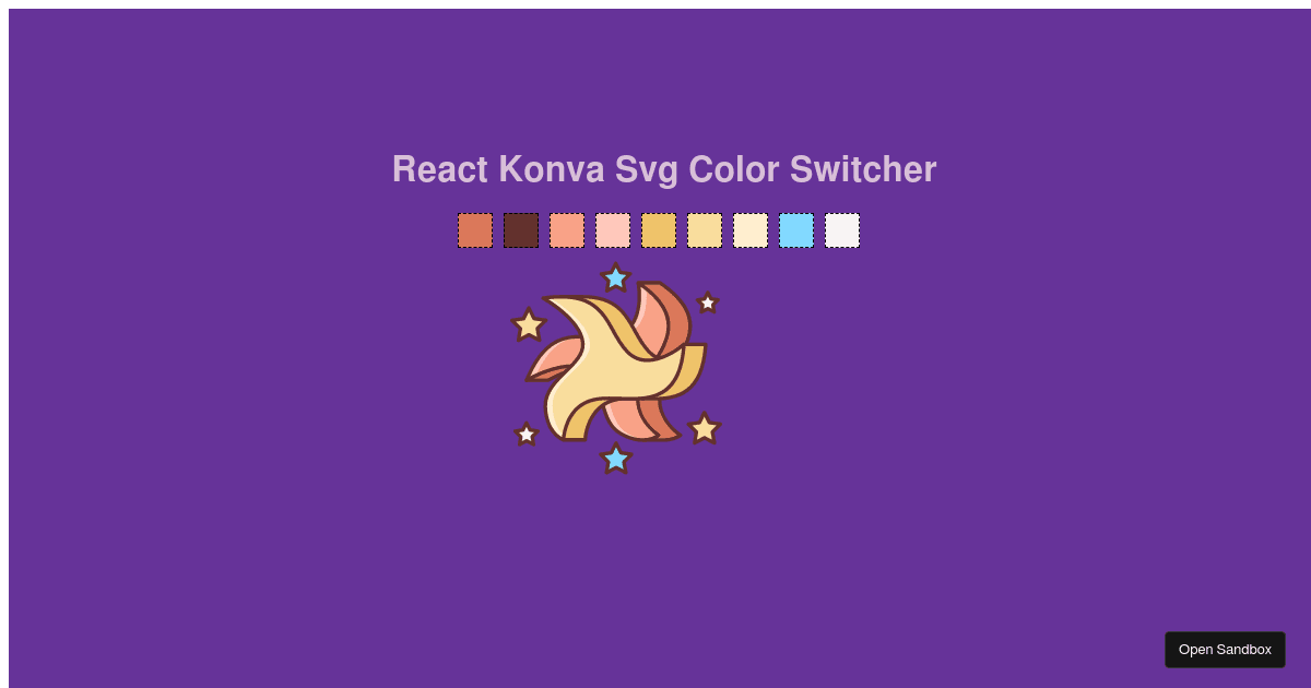 react-konva change multiple svg color (forked) - Codesandbox