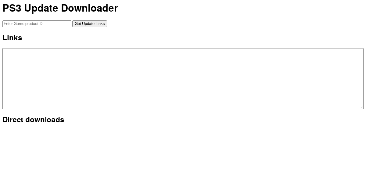 PS3 Update Downloader - Codesandbox PS3 Update Downloader - Codesandbox