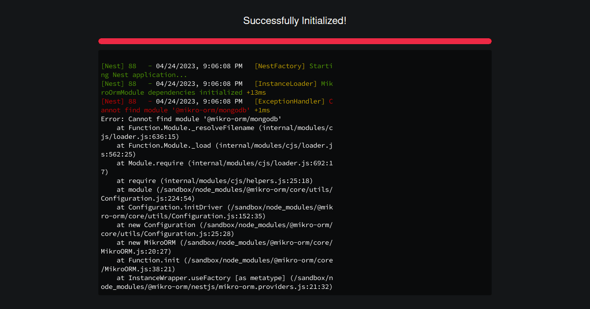 Nest Typescript Starter Codesandbox