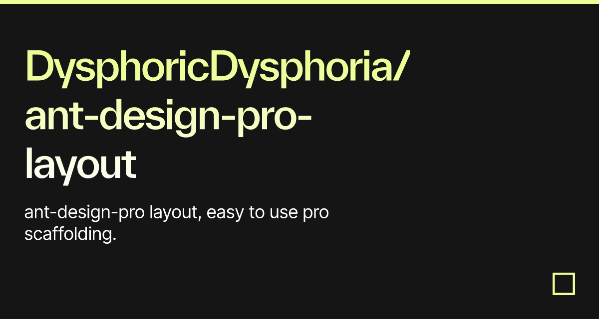 DysphoricDysphoria/ant-design-pro-layout - Codesandbox
