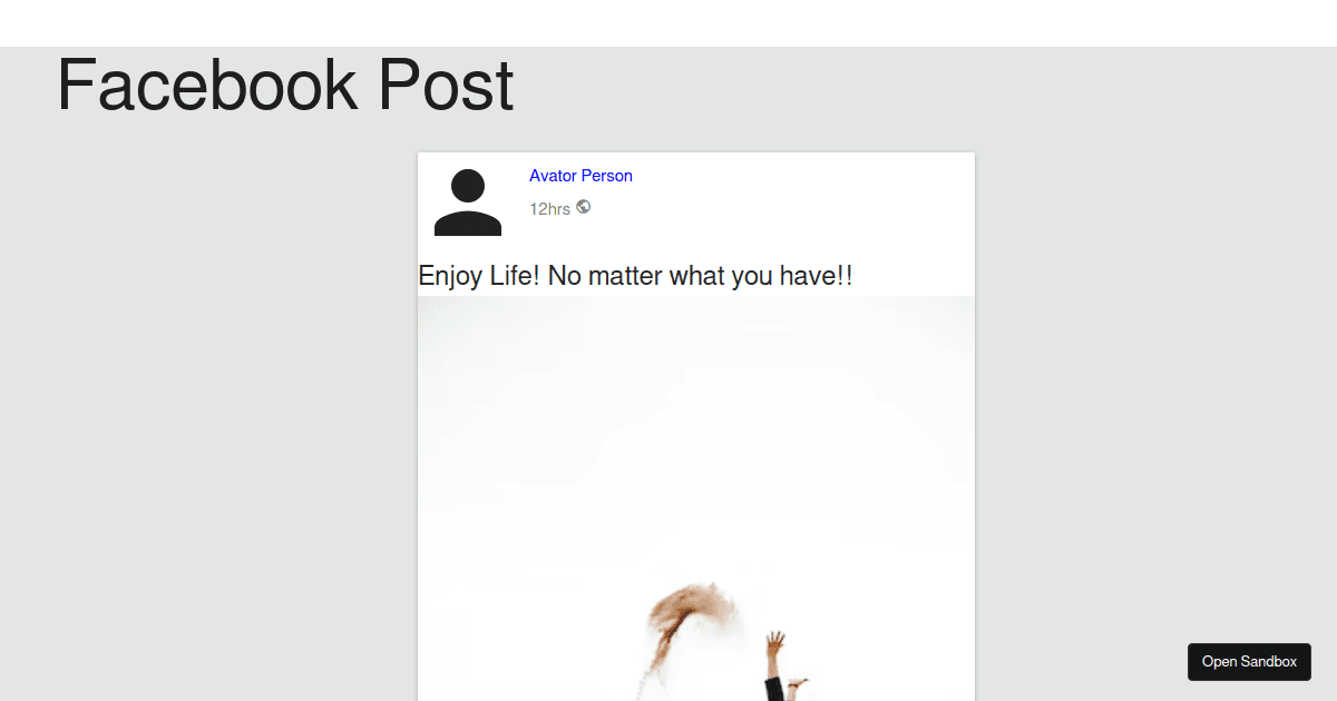 facebook-post - Codesandbox