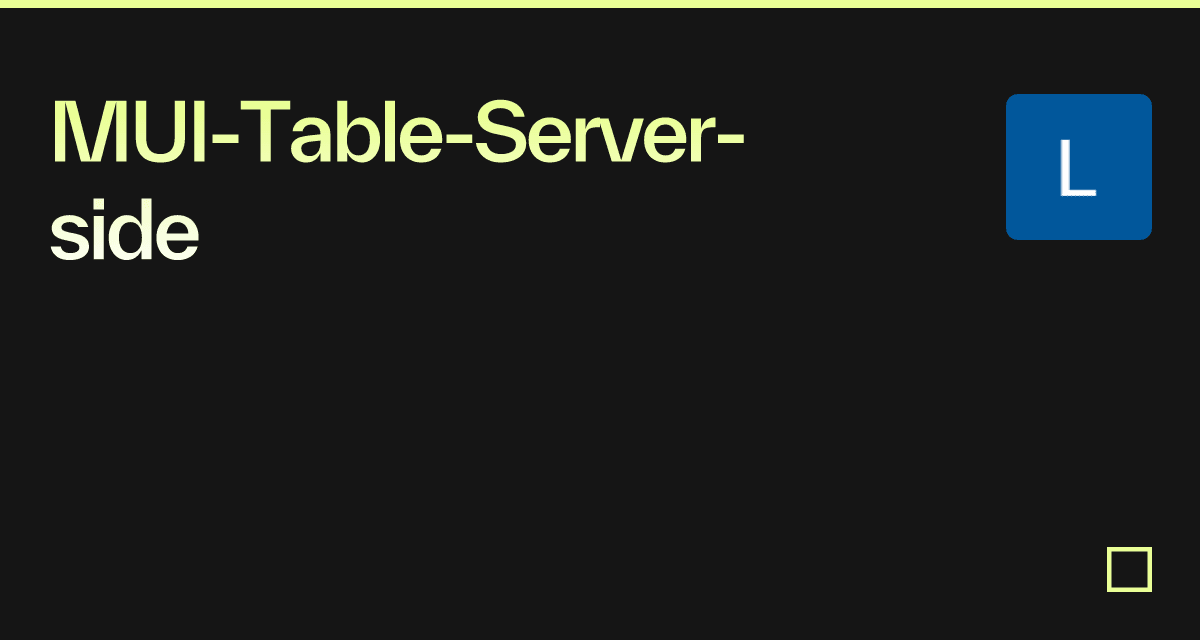 MUI-Table-Server-side - Codesandbox