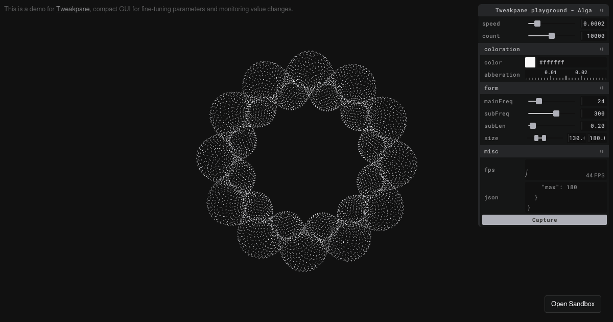 tweakpane-playground-alga - Codesandbox