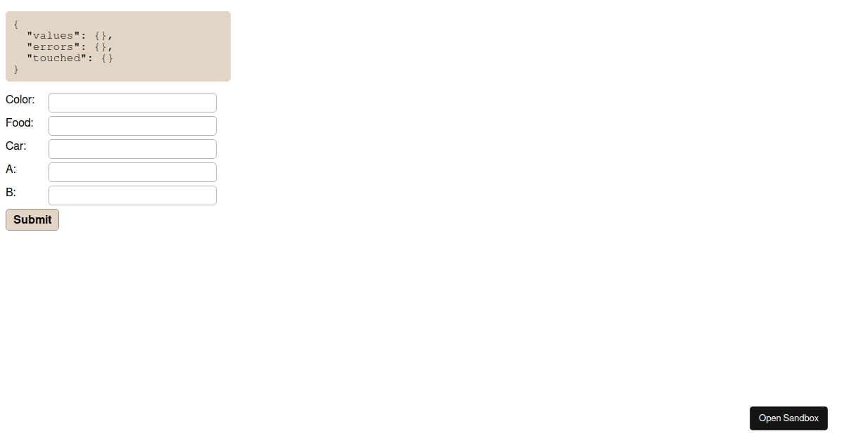 Formik Form-Level Validation OnChange Example - Codesandbox Formik Form-Level Validation OnChange Example - Codesandbox