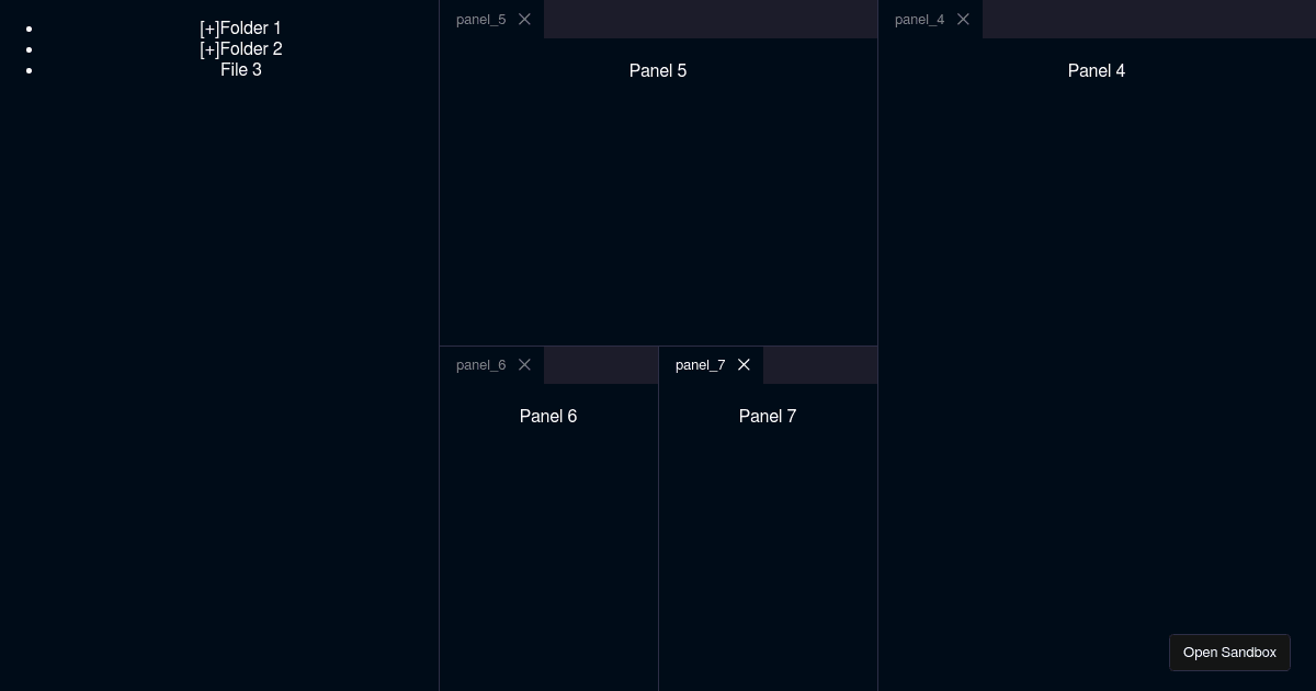 externaldnd-dockview - Codesandbox