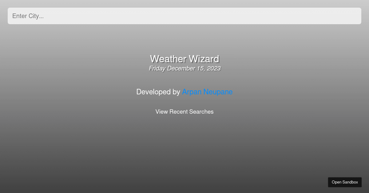 weather-wizard - Codesandbox