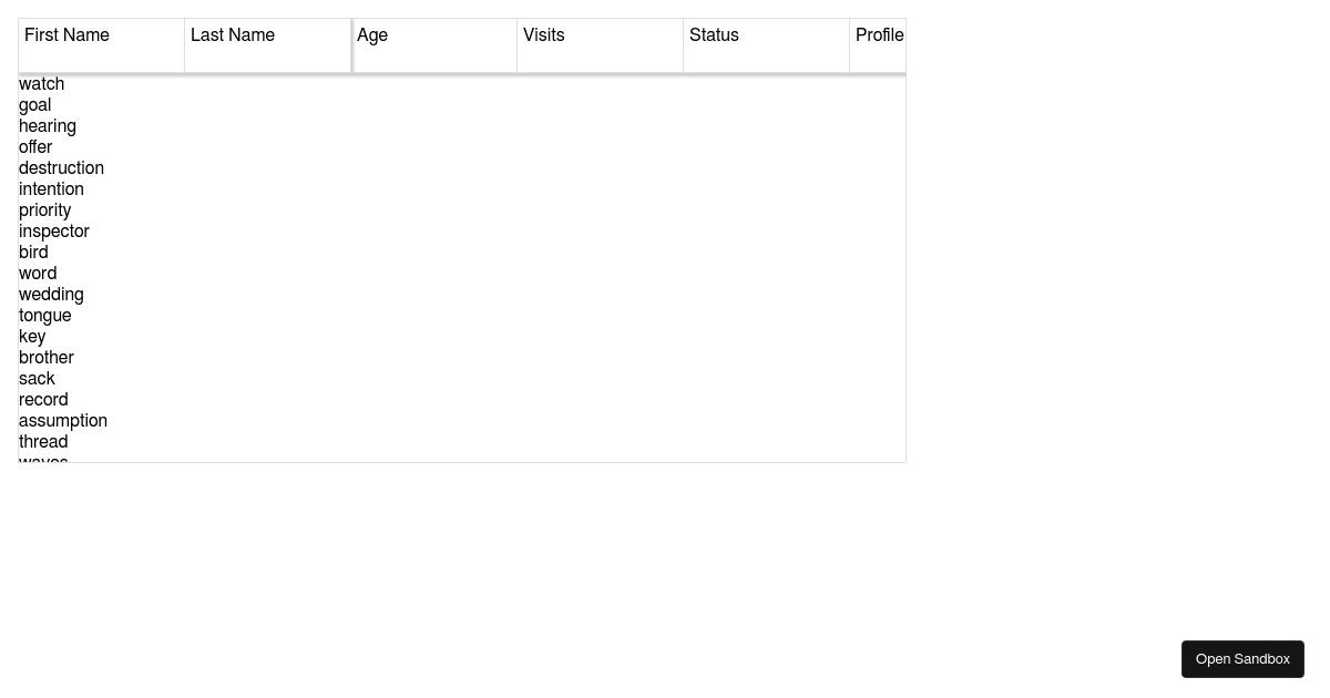 React-Table-Sticky Official (forked) - Codesandbox React-Table-Sticky Official (forked) - Codesandbox